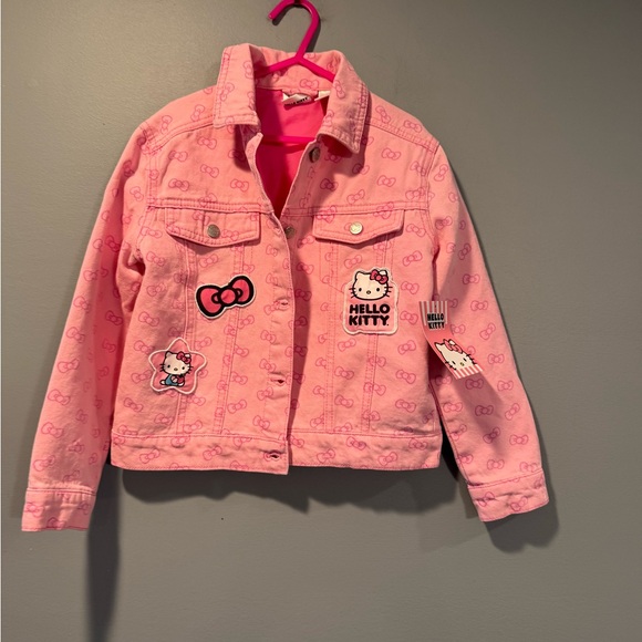 Hello Kitty | Jackets & Coats | Hello Kitty Kids Pink Jean Jacket With ...